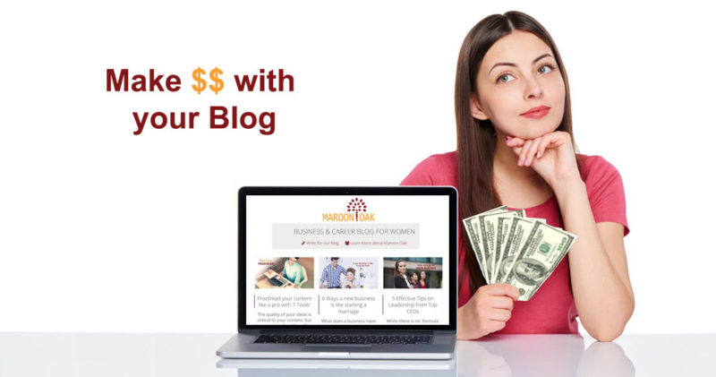 5 smart ways to monetize your blog and earn livable income | Maroon Oak