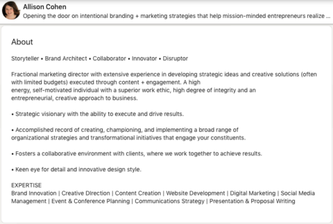 Pro tips and LinkedIn Summary Examples for Entrepreneurs & Founders